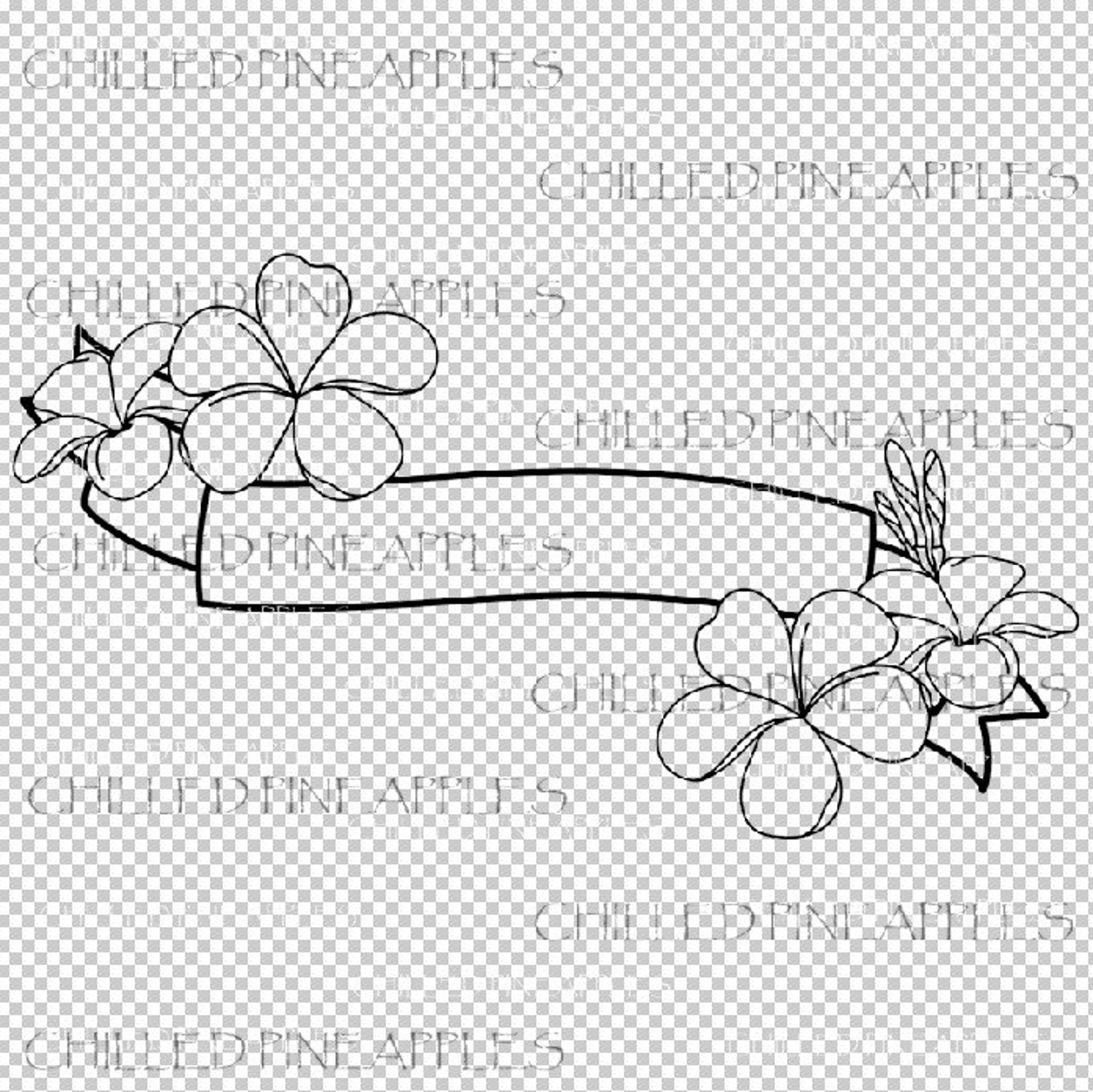 Digital Download - Plumeria Banner Graphics - Pdf, Jpg, Png, Svg - Cut ...