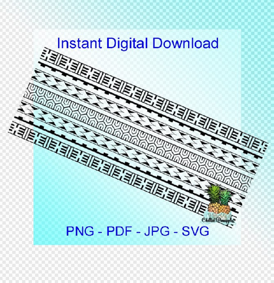 Digital Download - Polynesian Tribal Band 3 Graphics - Pdf, Jpg, Png ...