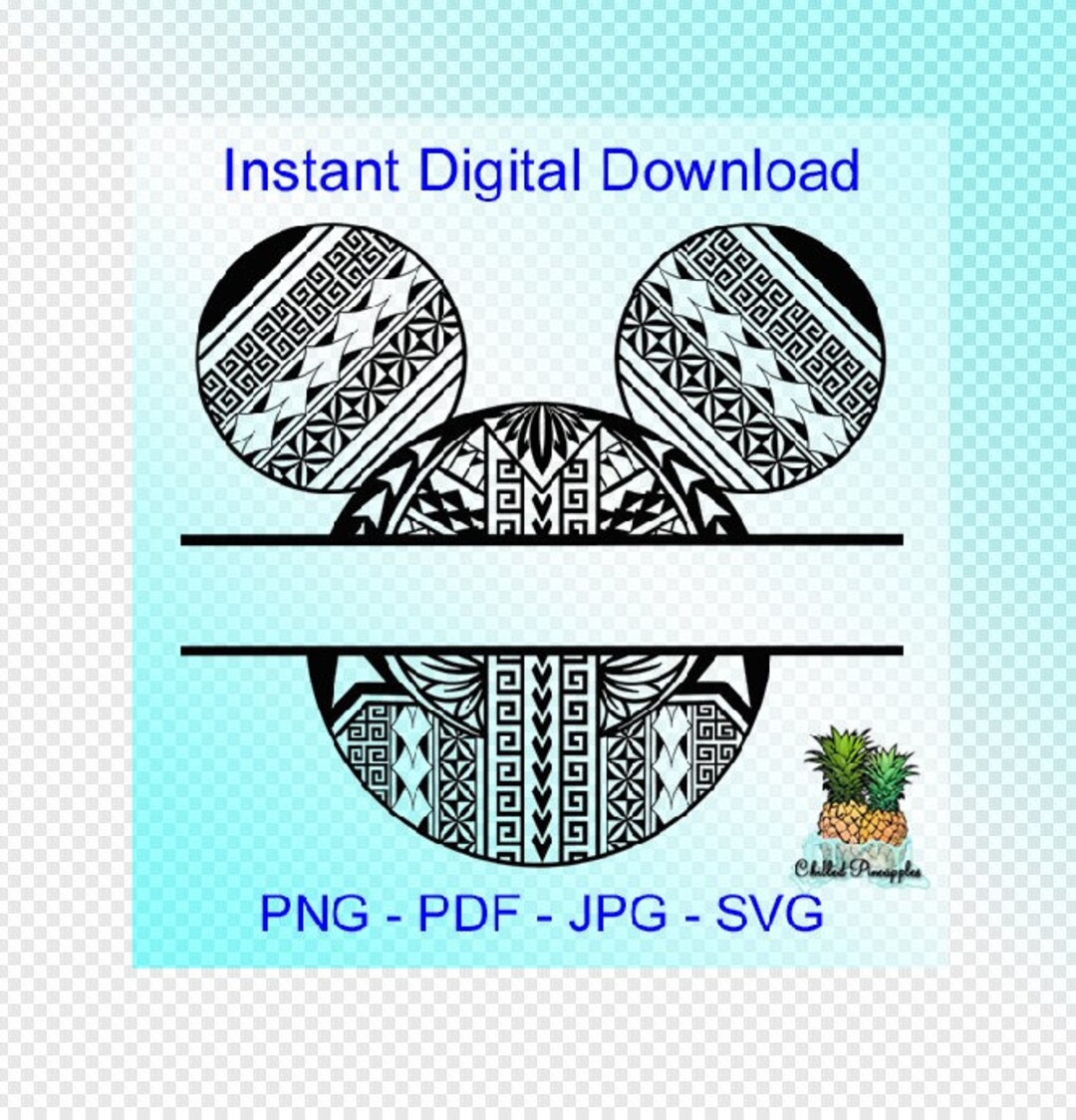 Digital Download - Polynesian Tribal Mouse Text Box Graphics - Pdf, Jpg ...