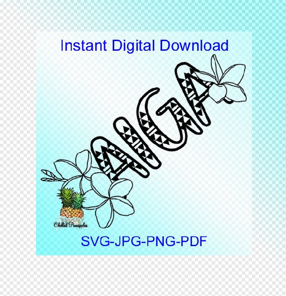 Digital Download "aiga" Plumeria & Tribal Graphics - Clipart, Clip Art ...