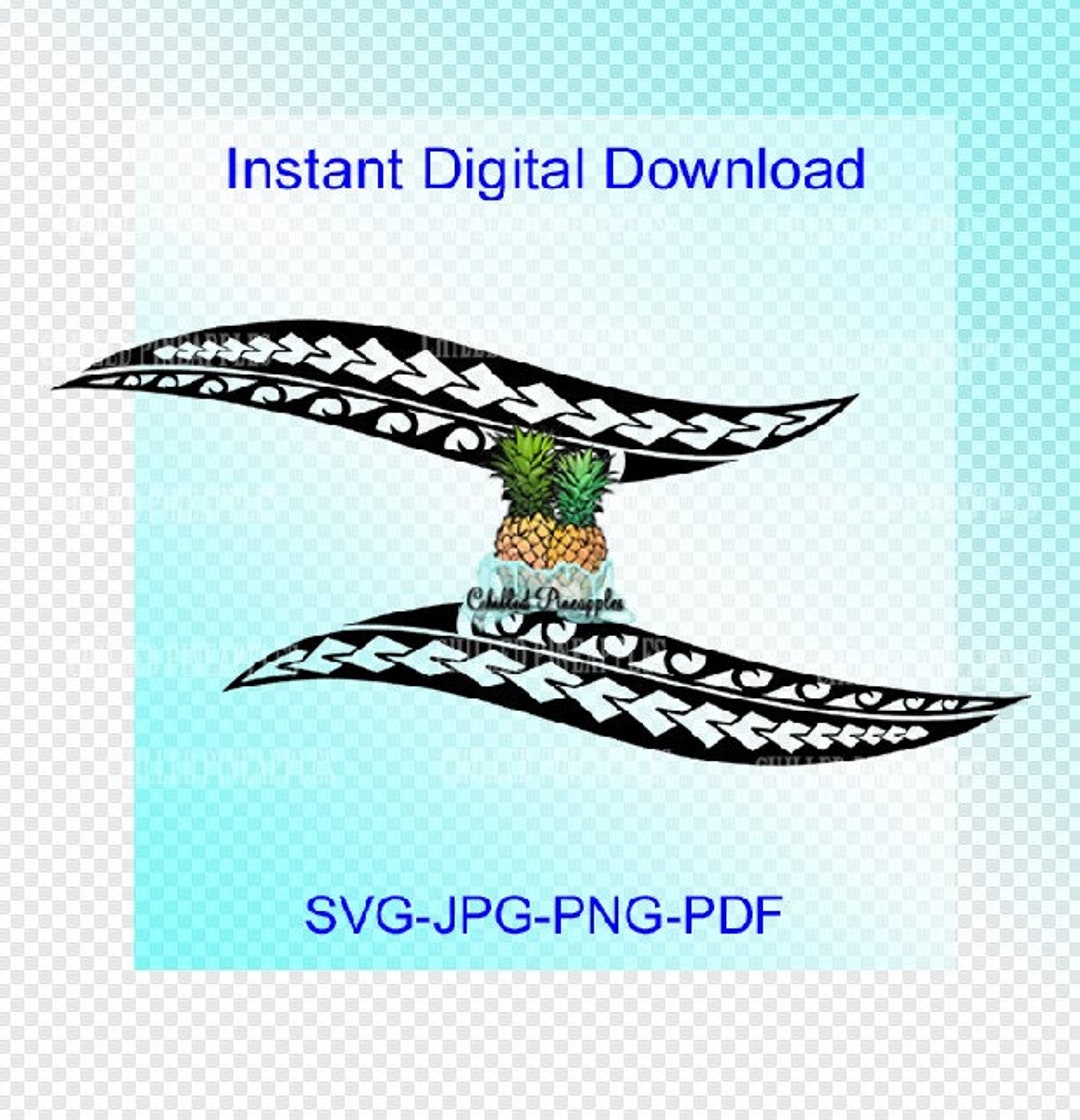 Digital Download Polynesian Tribal Swirl Text Banner Graphics Custom ...