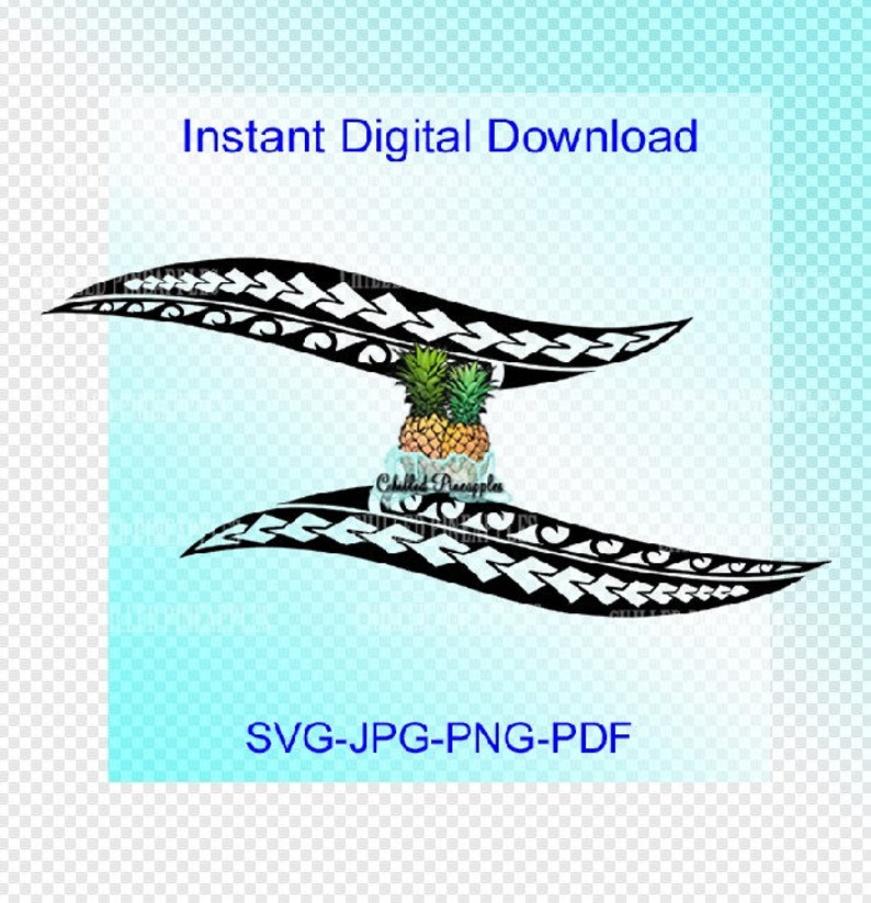 Digital Download Polynesian Tribal Swirl Text Banner Graphics Custom ...