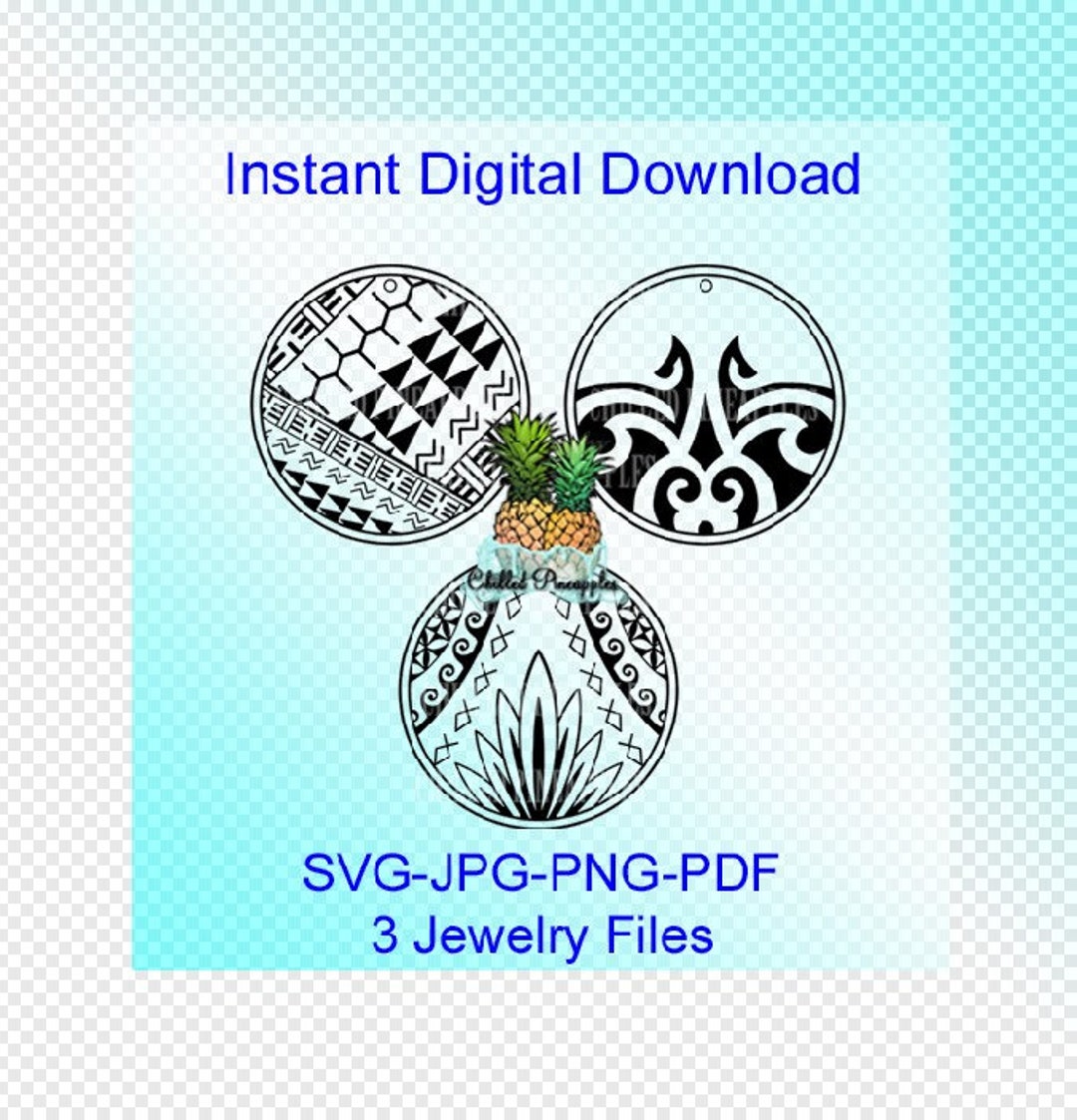 Polynesian Tribal Jewelry Graphics Circle Set 4 Digital Download Svg ...