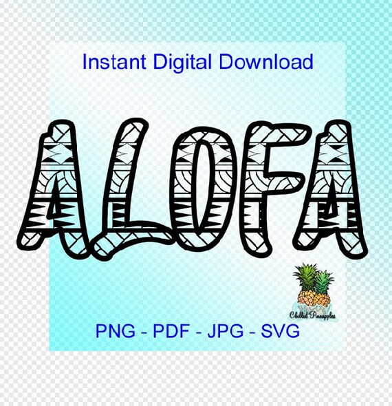 Digital Download alofa Tribal Graphics Clipart - Etsy