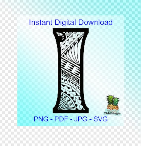 Digital Download Polynesian Tribal Letter i | Etsy