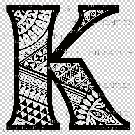 Digital Download Polynesian Tribal Letter k - Etsy