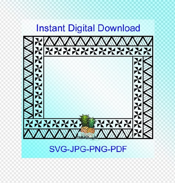 Digital Download Polynesian Tribal Square Frame 4 Graphics - Etsy