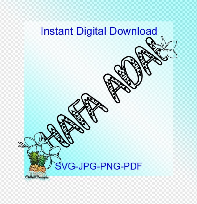 Digital Download hafa Adai Plumeria & Tribal - Etsy