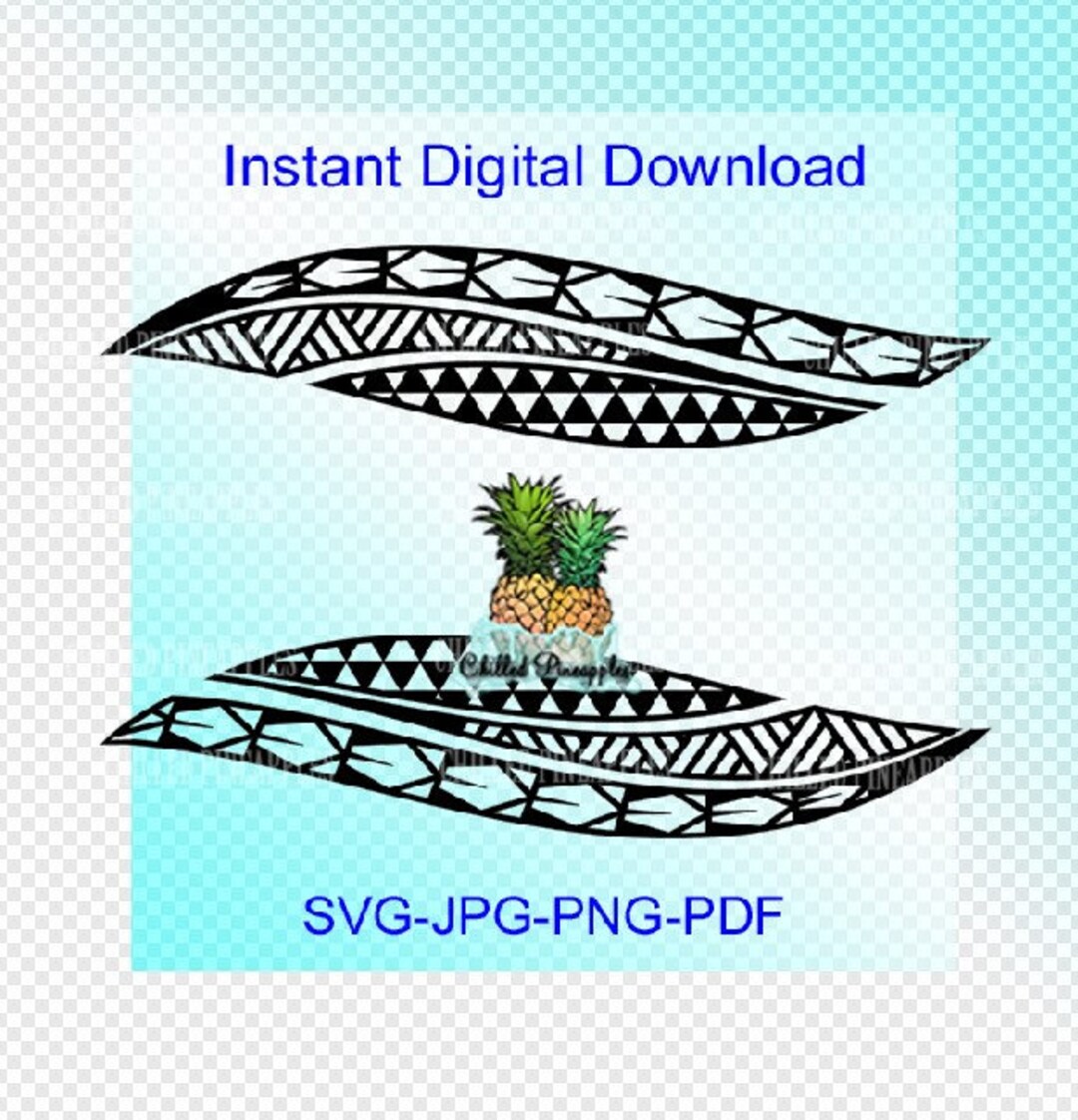 Digital Download Polynesian Tribal Swirl Text Banner Graphics Custom ...