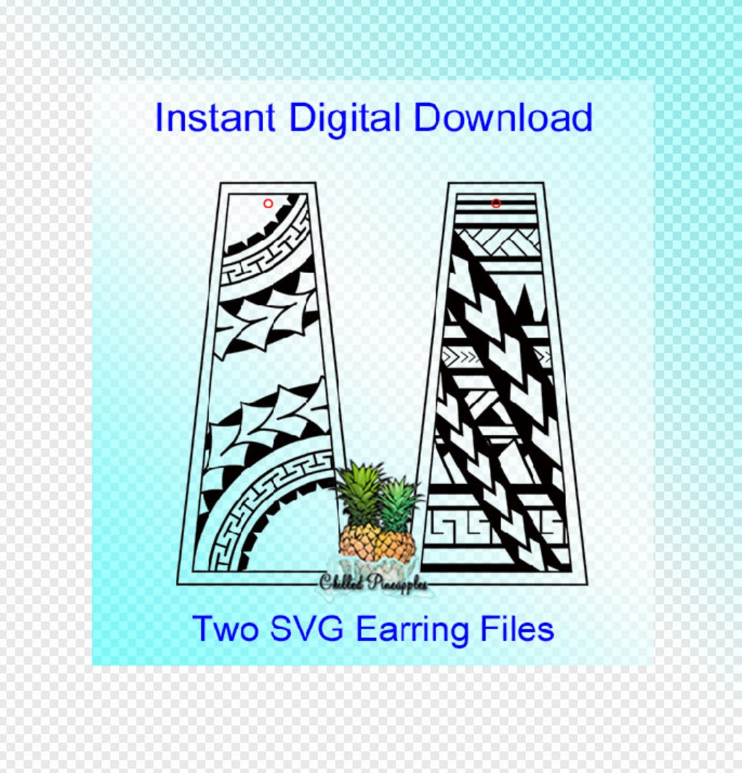 Digital Download - TWO Polynesian Tribal Jewelry Graphic Designs - SVG ...