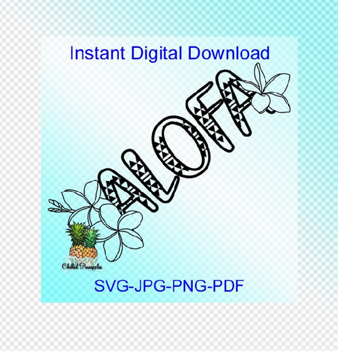 Digital Download "alofa" Plumeria & Tribal Graphics - Clipart, Clip Art ...