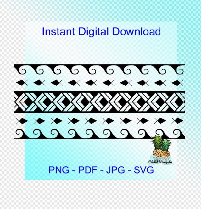 Digital Download Polynesian Tribal Ocean Band Graphic - Etsy