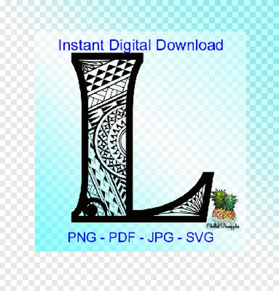 Digital Download Polynesian Tribal Letter l | Etsy