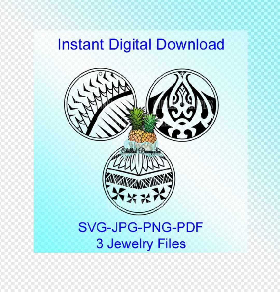 Polynesian Tribal Jewelry Graphics Circle Set 1 Digital Download Svg ...