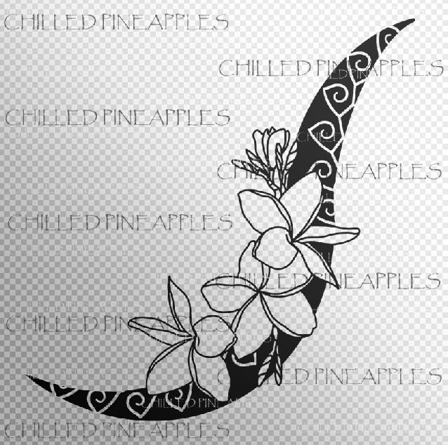 Digital Download Plumeria Frangipani Tipani Flowers and Swirl - Etsy