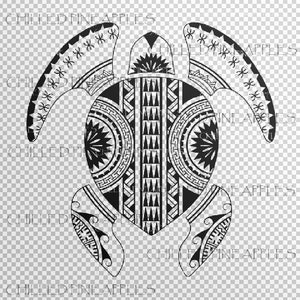 Digital Download - Sea Turtle, Honu 2 With Polynesian Tribal Graphics ...