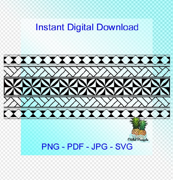 Polynesian Tribal Tapa Banner Graphics Single Digital Download Pdf, Jpg ...