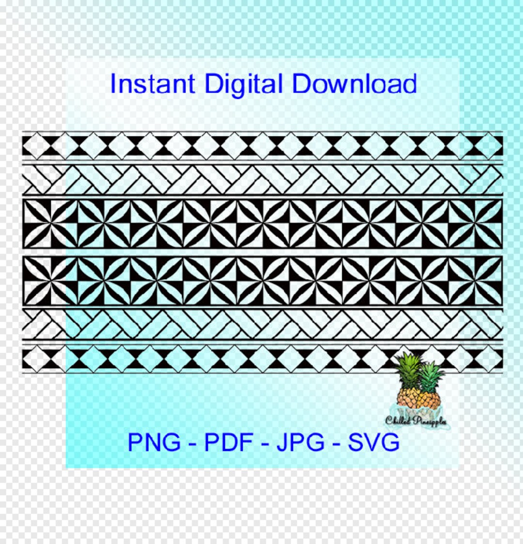 Digital Download - Polynesian Tribal Band Banner Graphics - Pdf, Jpg ...