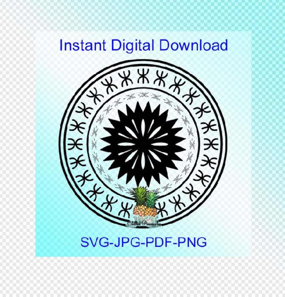 Digital Download - Polynesian Tribal Circle 4 Graphics - Pdf, Jpg, Png ...