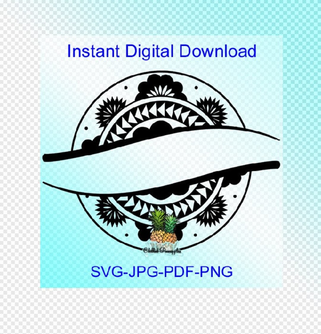 Digital Download - Polynesian Tribal Circle 4 Text Box, Banner ...