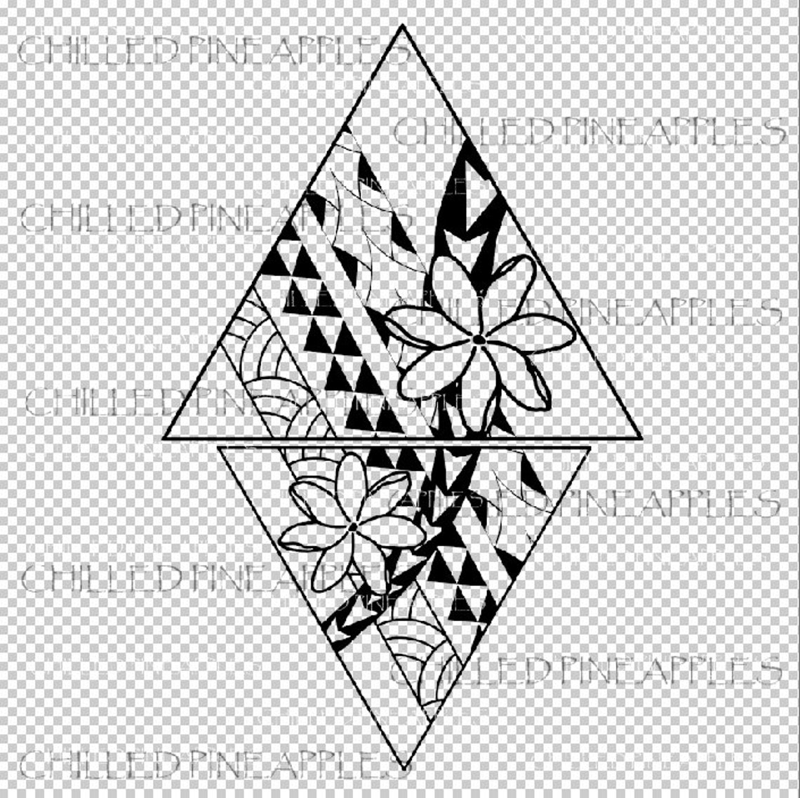 Digital Download Polynesian Tiare Flower and Tribal Earrings | Etsy