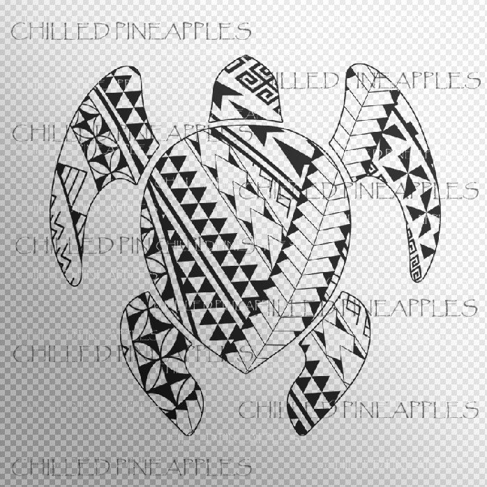 Digital Download - Sea Turtle, Honu 1 With Polynesian Tribal Graphics ...