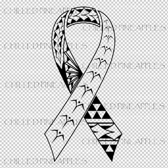 Brain Cancer Ribbon Tribal