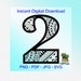 Digital Download Polynesian Tribal Number "2" Graphics - Pdf, Jpg, Png ...