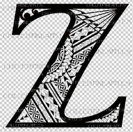 Digital Download Polynesian Tribal Letter z Graphics Pdf, Jpg, Png, Svg ...