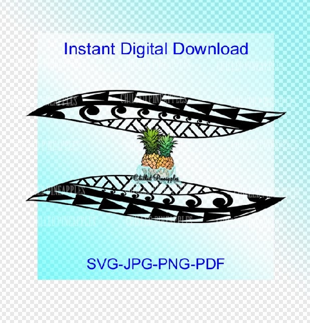 Digital Download Polynesian Tribal Swirl Text Banner Graphics Custom ...