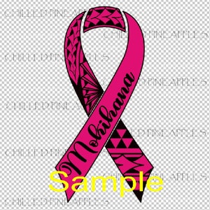 Digital Download - Polynesian Tribal Cancer Awareness Ribbon Graphics ...