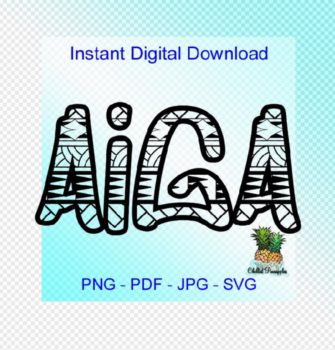 Digital Download "aiga" Tribal Graphics - Clipart, Clip Art, Pdf, Jpg ...