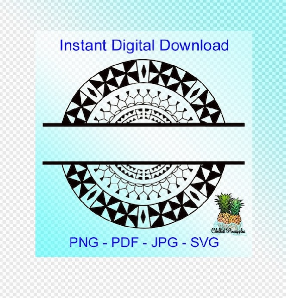 Digital Download Polynesian Tribal Text Box Banner Graphics | Etsy