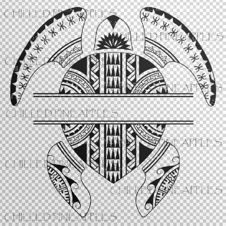 Digital Download - Sea Turtle, Honu 3 and Polynesian Tribal Text Box ...