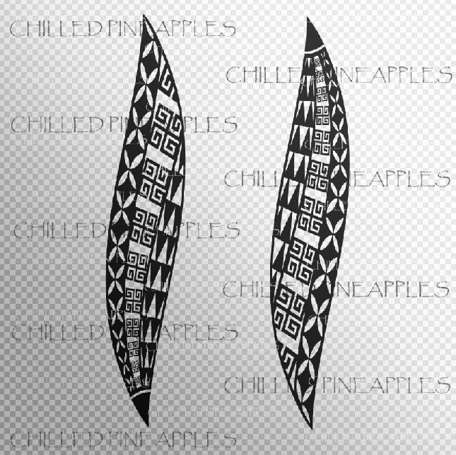 Digital Download Polynesian Tapa Pua Swirl Text Banner Graphics Custom ...
