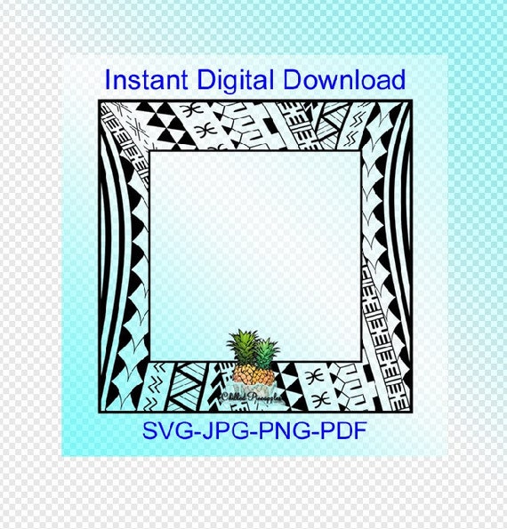 Digital Download Polynesian Tribal Square Frame 7 Graphics - Etsy