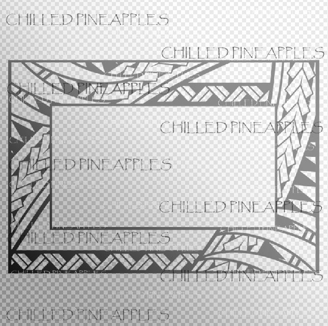 Digital Download Polynesian Tribal Rectangle Frame Graphics - Etsy