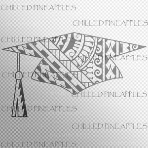 Digital Download Graduation Cap With Polynesian Tribal Graphics - Pdf ...