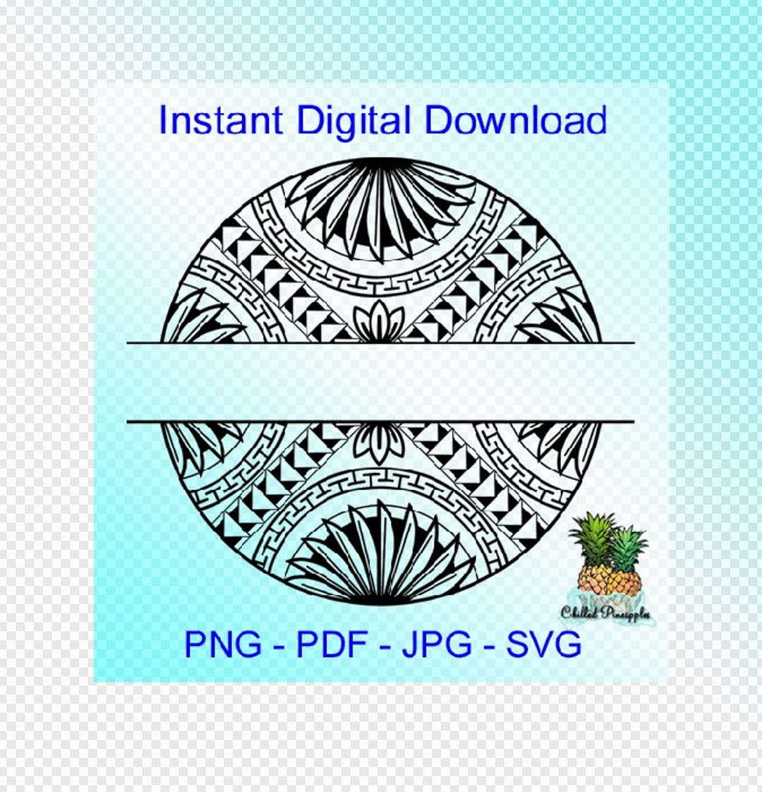 Digital Download - Polynesian Tribal Text Box Banner Graphics - Pdf ...
