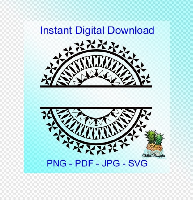 Digital Download - Polynesian Tribal Text Box Banner Graphics - Pdf ...