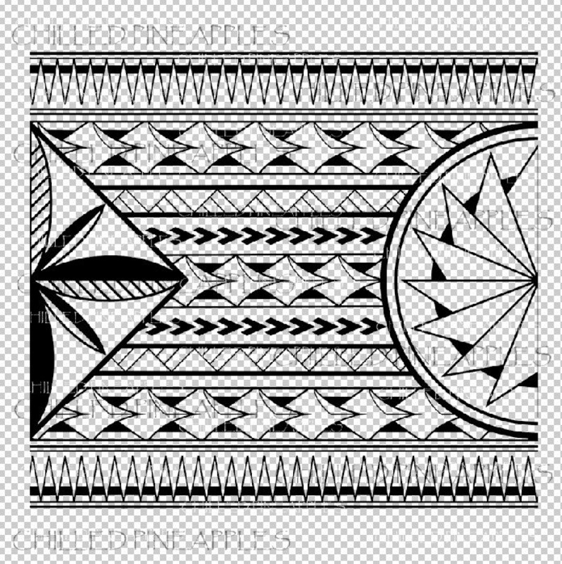 Digital Download - Polynesian Tribal Block Graphics - Pdf, Jpg, Png ...