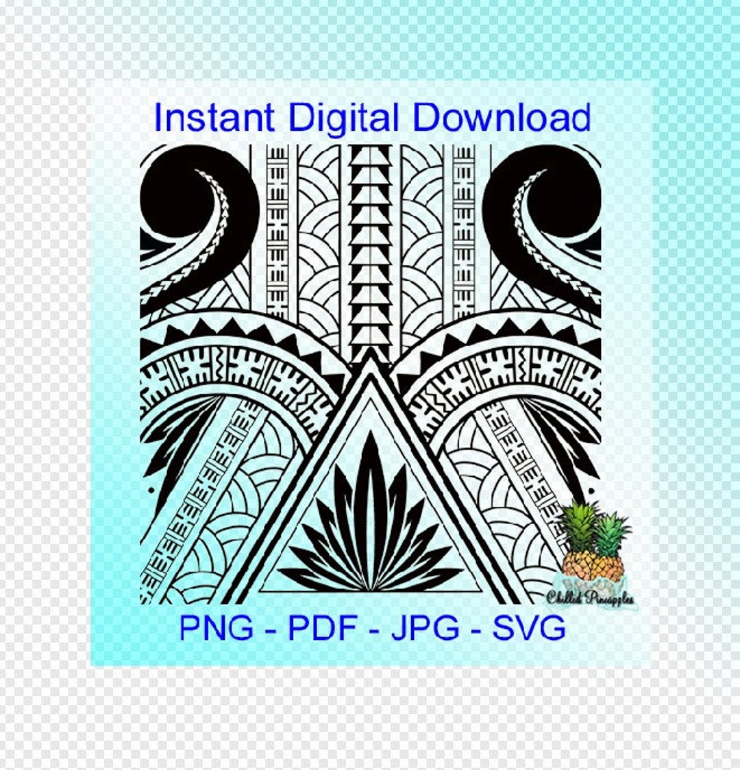 Digital Download - Polynesian Tribal 5 Square Block Graphics - Pdf, Jpg ...