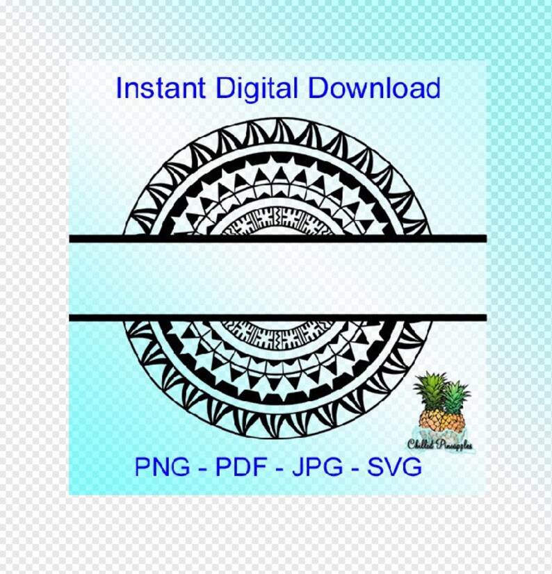 Digital Download Polynesian Tribal Text Box Banner Graphics - Etsy