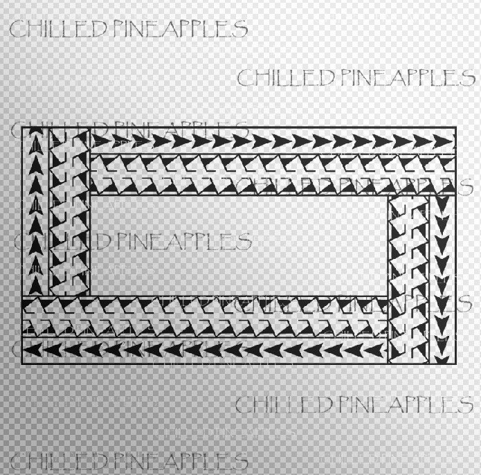Digital Download Polynesian Tribal Rectangle Frame 1 Graphics - Etsy