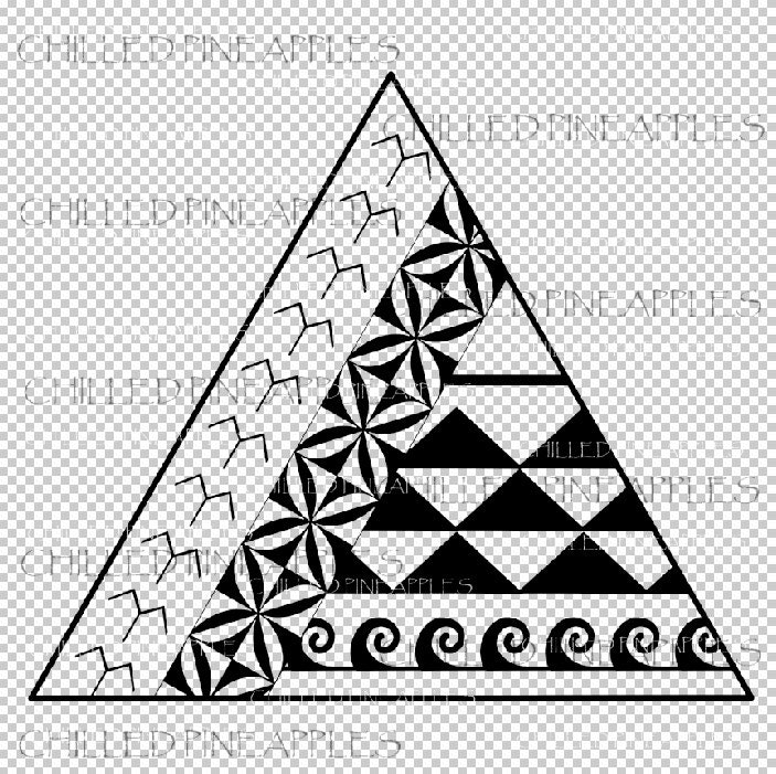 Polynesian Tapa Tribal Triangle 'Āina Earring Graphics - Digital ...