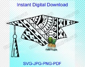 Digital Download Graduation Cap With Polynesian Tribal - Etsy