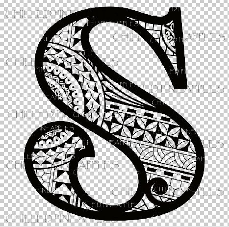 Digital Download Polynesian Tribal Letter "s" Graphics - Pdf, Jpg, Png ...