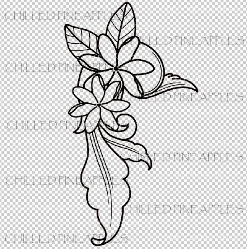 Digital Download Tropical Island Tiare Flower Tahitian | Etsy