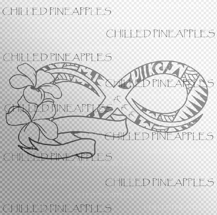 Digital Download Infinity Symbol With Plumeria Flowers and - Etsy