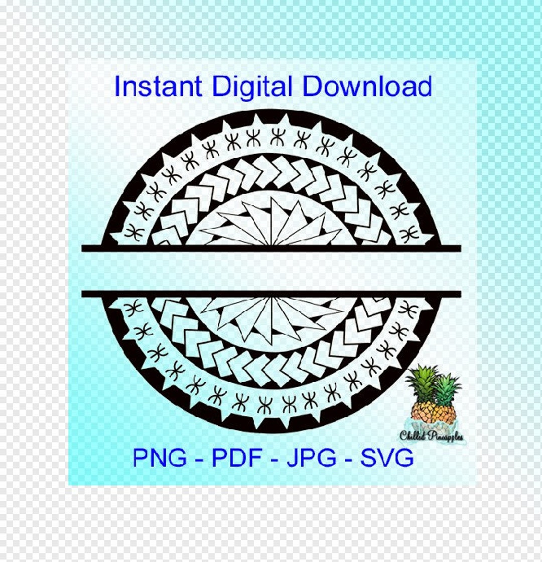 Digital Download - Polynesian Tribal Text Box Banner Graphics - Pdf ...